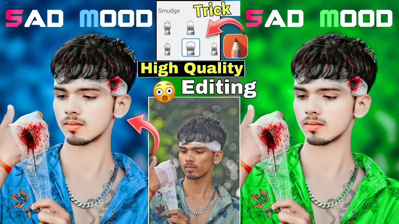 Sad Photo Editing BesT Pose 😔 || Broken Photo Editing Tutorial ...