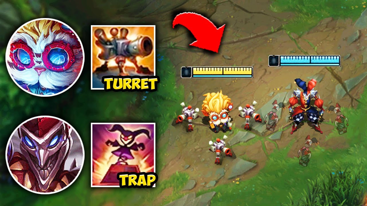 WE PLAYED THE UNGANKABLE BOT LANE COMP (TRAPS AND TURRETS) - League of ...
