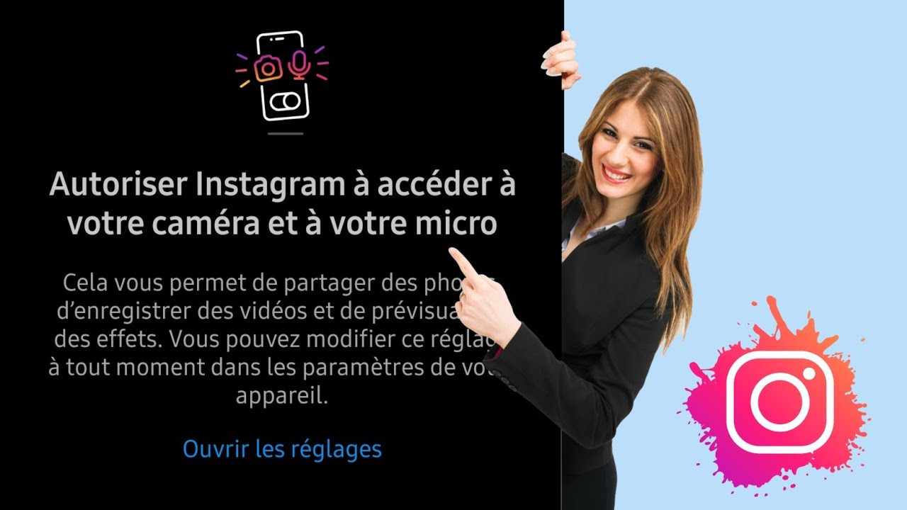 Comment activer la caméra et le microphone sur Instagram ? - YouTube