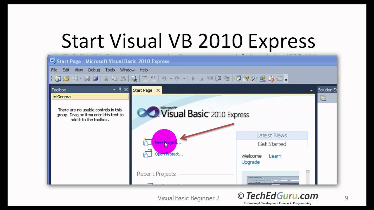 VB Beginner 2 - My First Application - YouTube