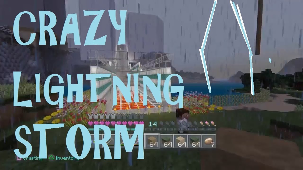 MINECRAFT: PS4 - CRAZY LIGHTNING STORM - YouTube