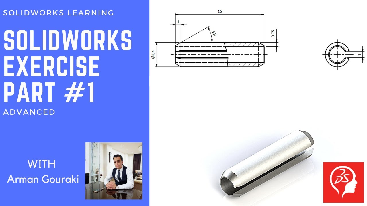 SolidWorks advanced part design #1 - YouTube