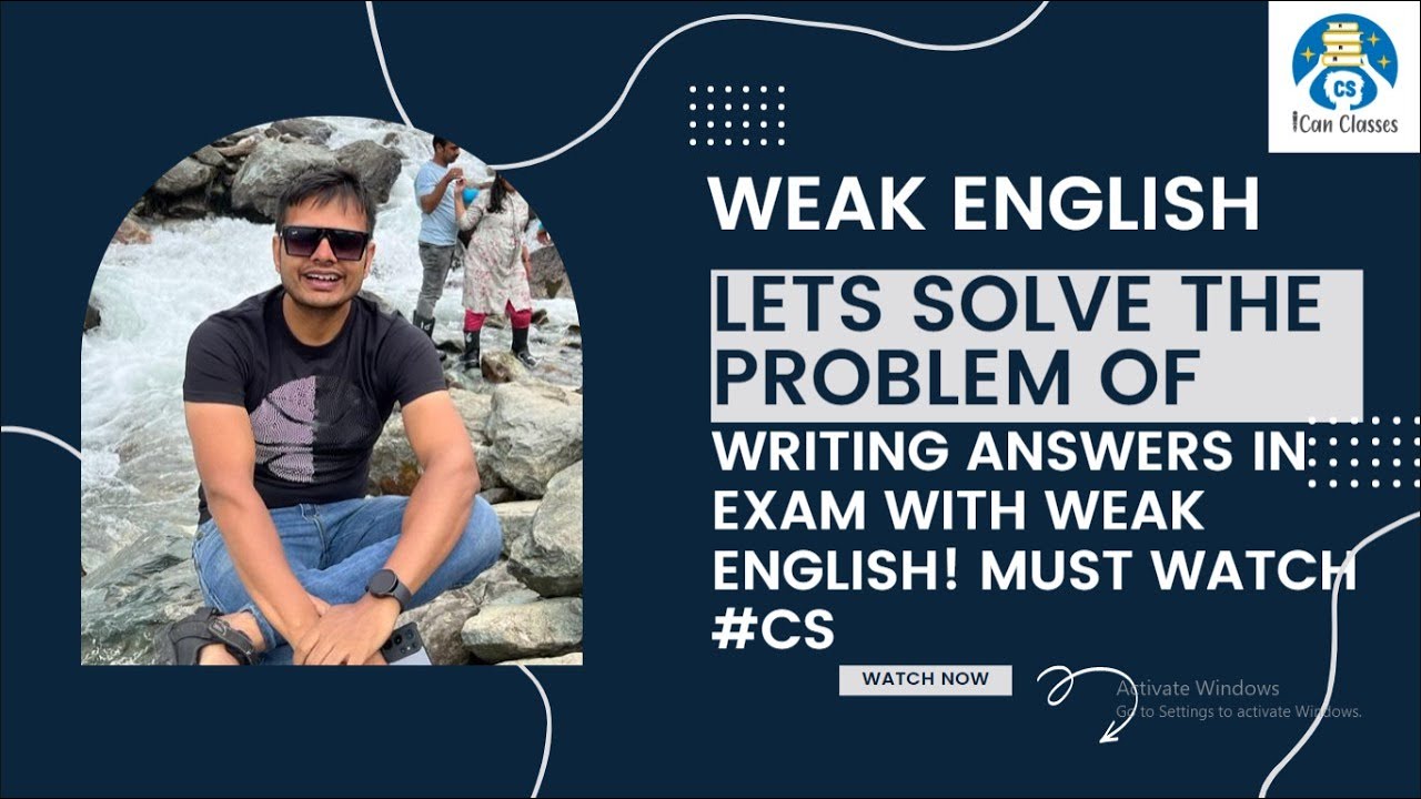 Weak English, Lets Solve the Problem of Writing Answers in Exam with ...