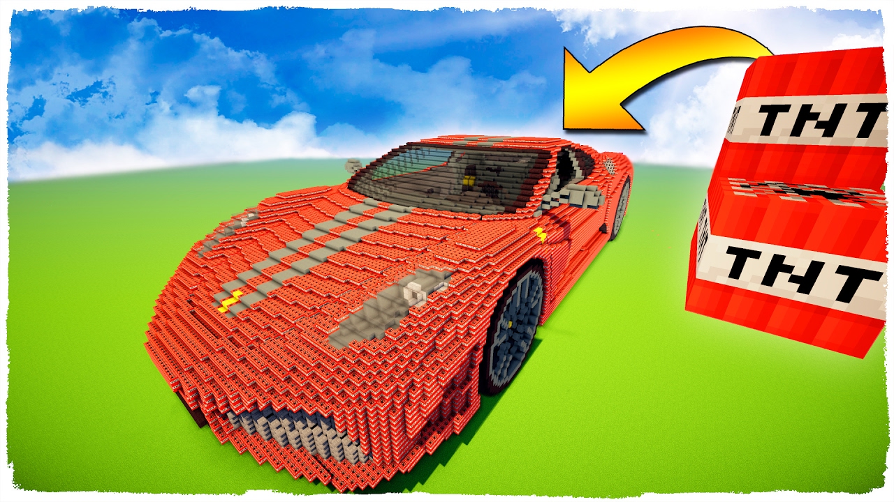 👉 ¡EXPLOTANDO UN FERRARI DE TNT EN MINECRAFT! - YouTube