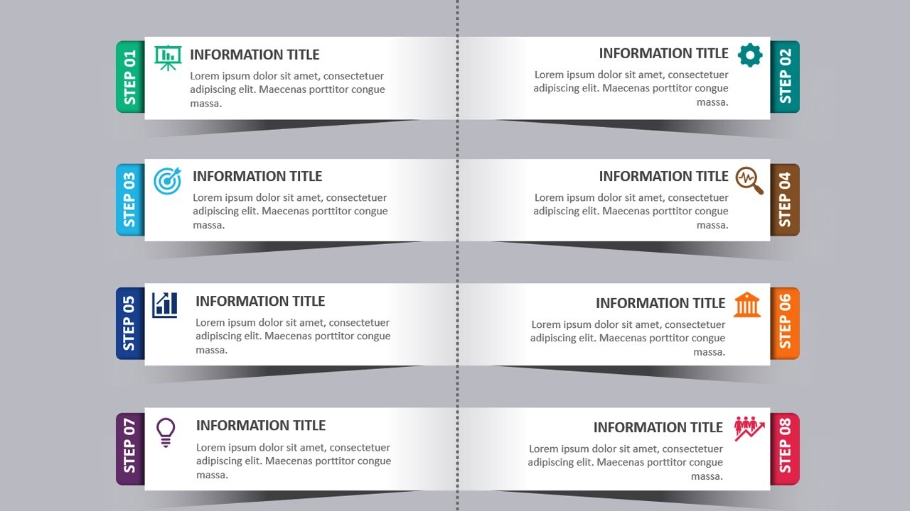 8 Rectangular shape Shadow Options Slide in PowerPoint - YouTube