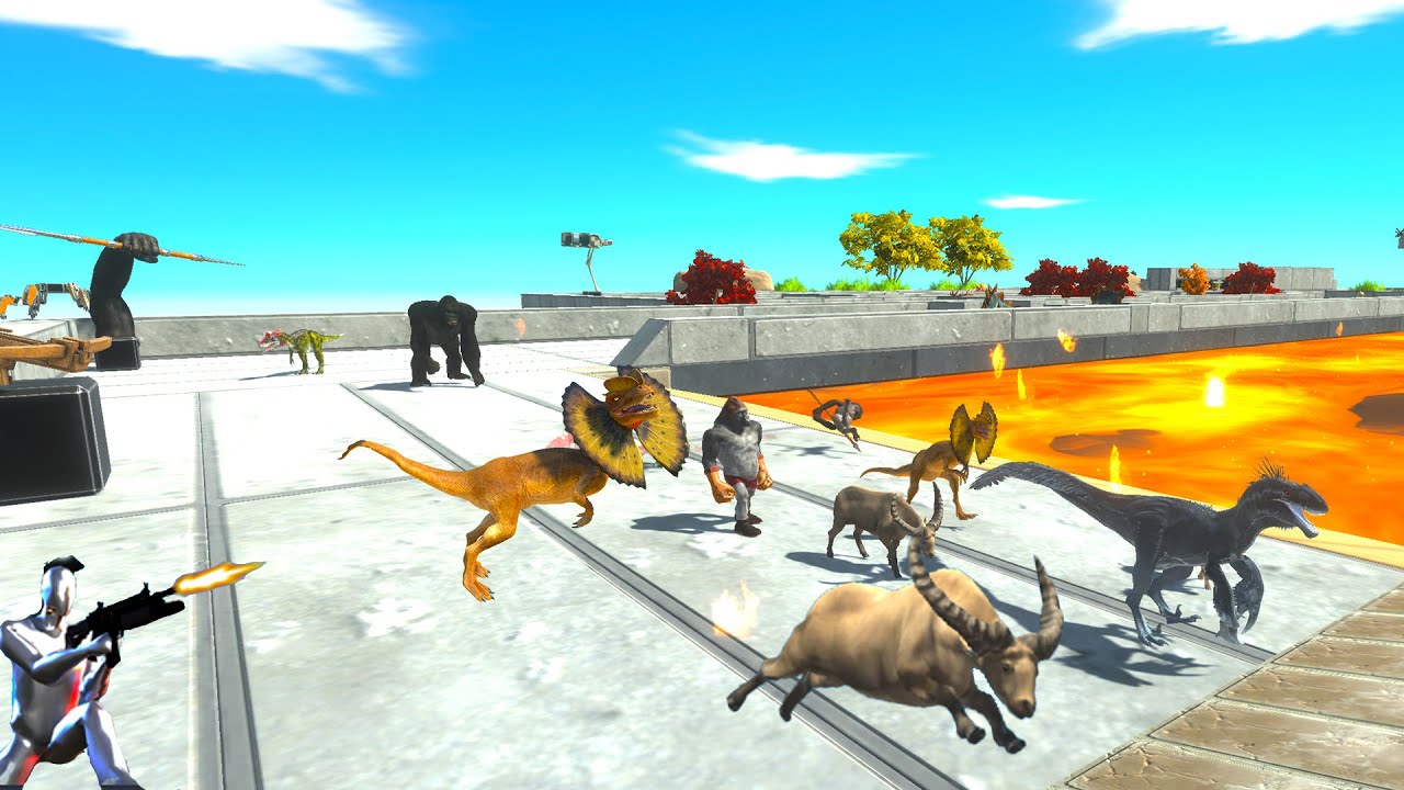 EXTREME PARKOUR DEADLY TRAP ROUTE - Animal Revolt Battle Simulator ...