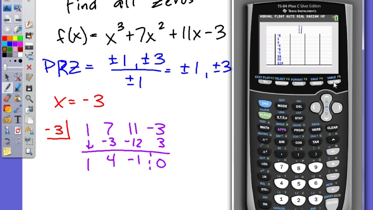 AAwT 3 4 Zeros of Polynomial Functions finding zeros of a polynomial function ex2 - YouTube