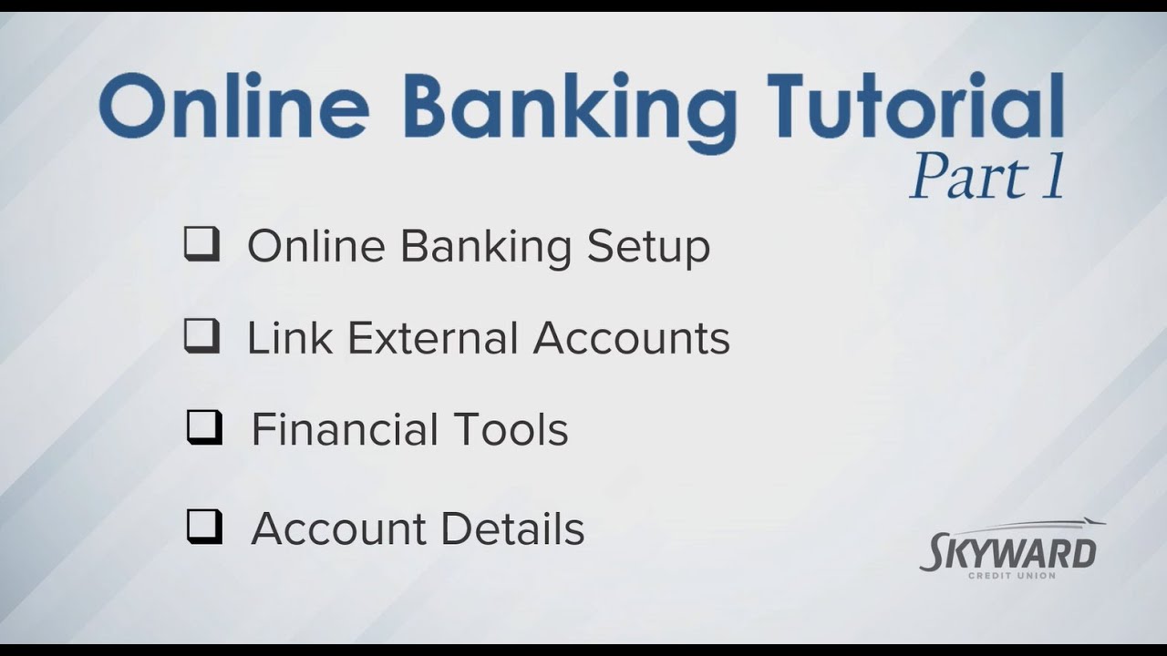 Online Banking Tutorial - Chapter 1 - YouTube
