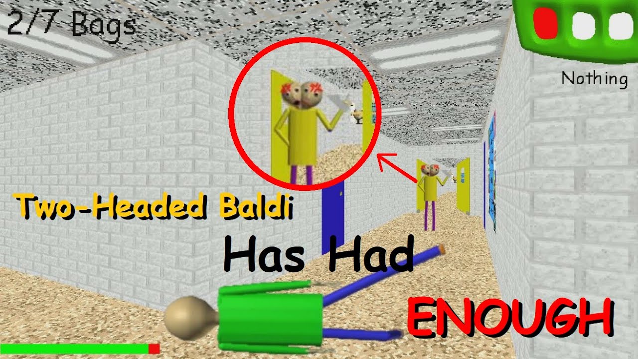 Two-Headed Baldi Has Had Enough - Baldi's Basics Mod - YouTube