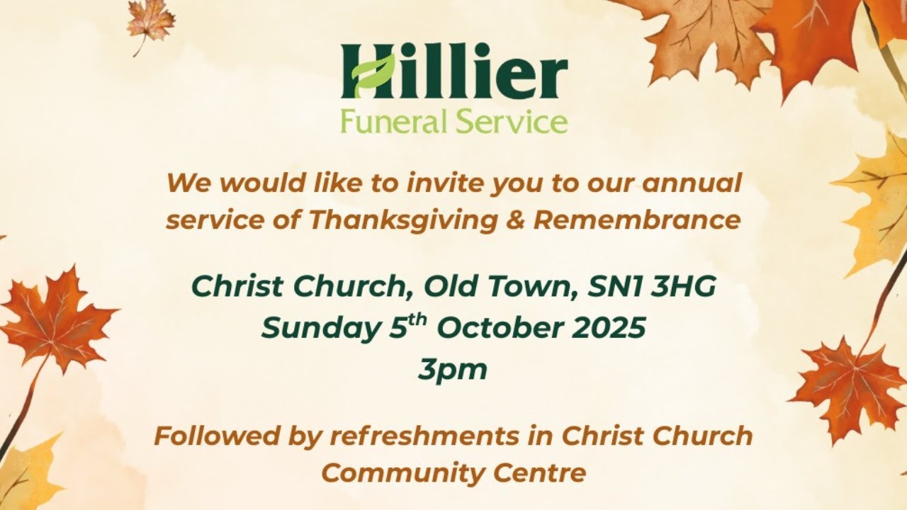 3pm Hillier Funeral Service's Annual Service of Thanksgiving and ...