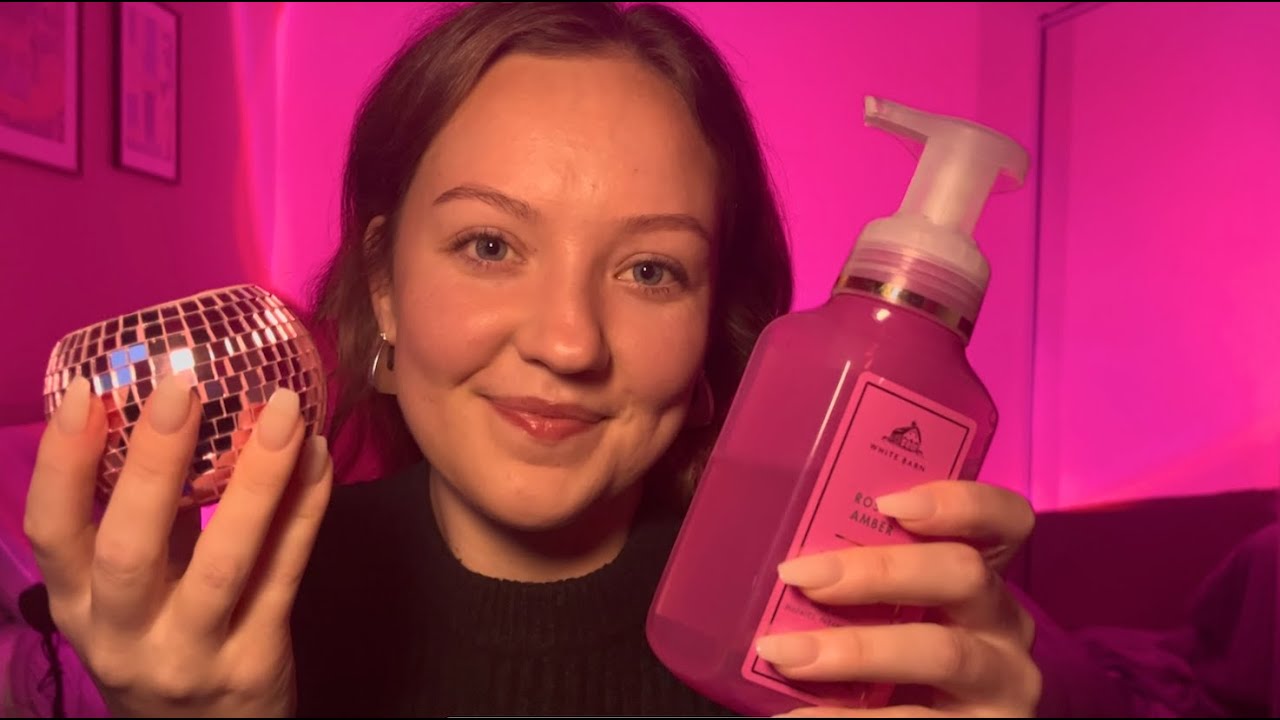 ASMR | Tapping on pink objects and whispering - YouTube