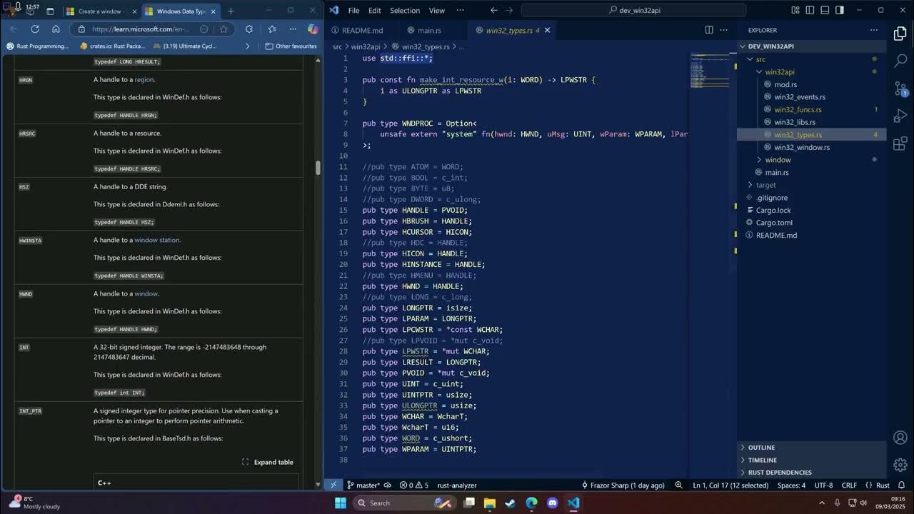 Rust Win32 API #1 : Creating a Window. - YouTube