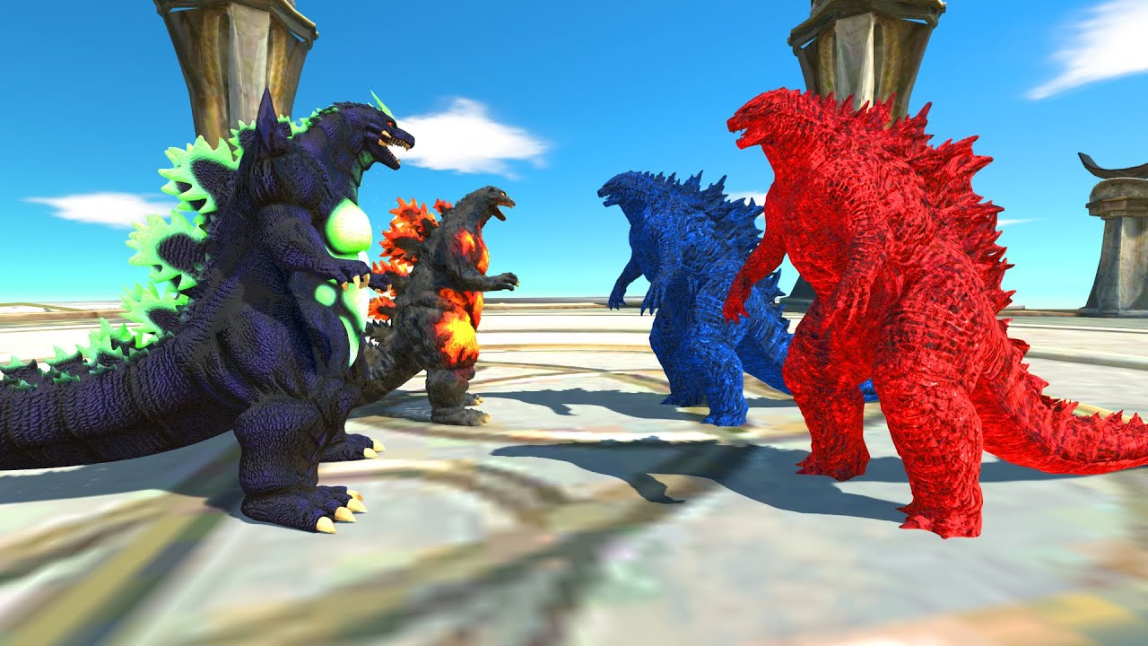 Blue Godzilla; Red Godzilla VS Super Godzilla; Godzilla Burning ...
