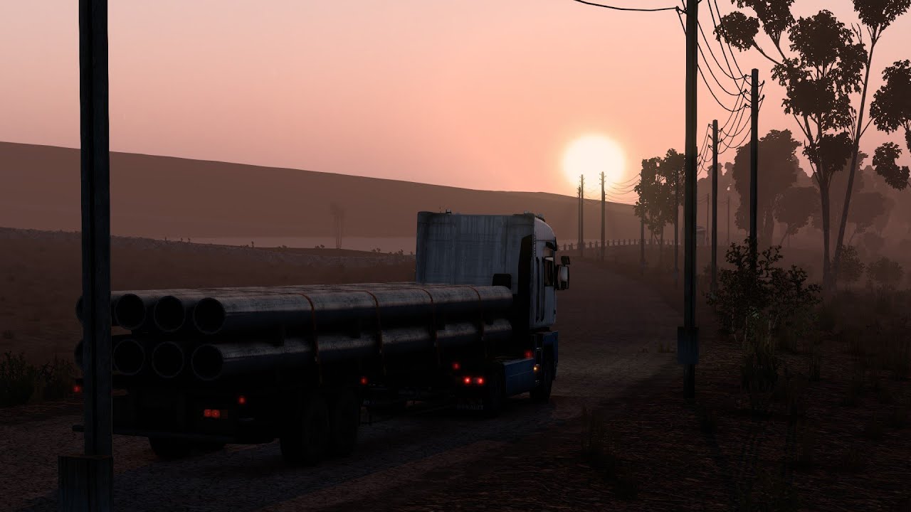 ETS2 | Beautiful Desert Sunset Delivery in Algeria | Eurafrica 2.4 ...