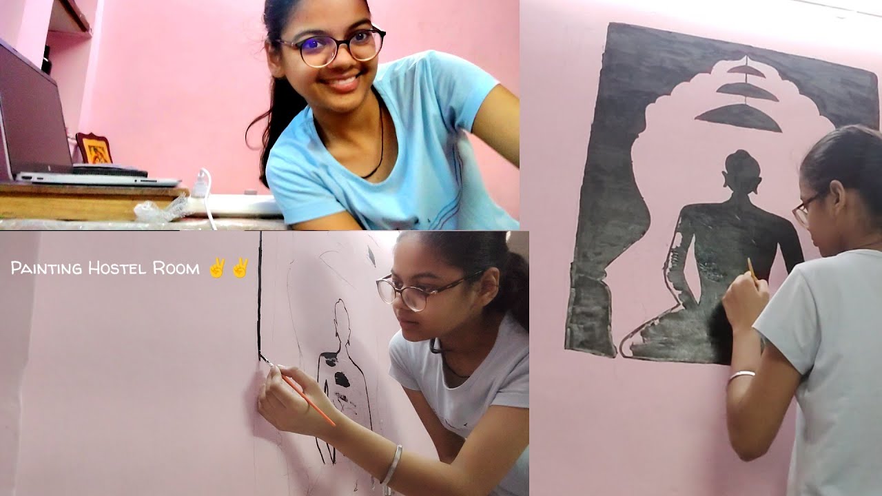 painting hostel room 🎨🖌️ - YouTube