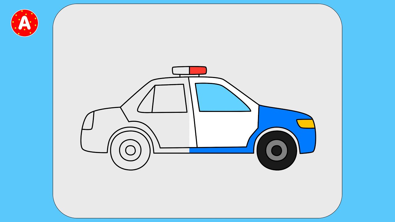 Apprenons à Dessiner une Voiture de Police - Dessin pour les Enfants ...