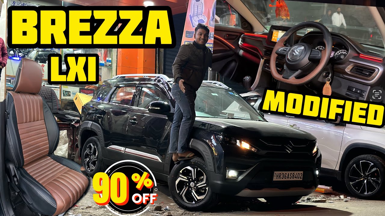 Black Brezza lxi modification brezza base model genuine accessories ...