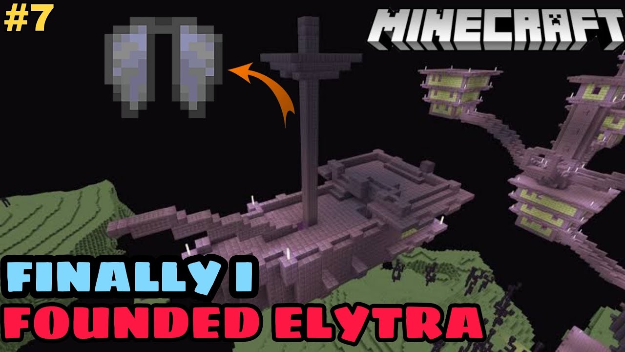 FINALLY I FOUND ELYTRA IN#minecraft - YouTube