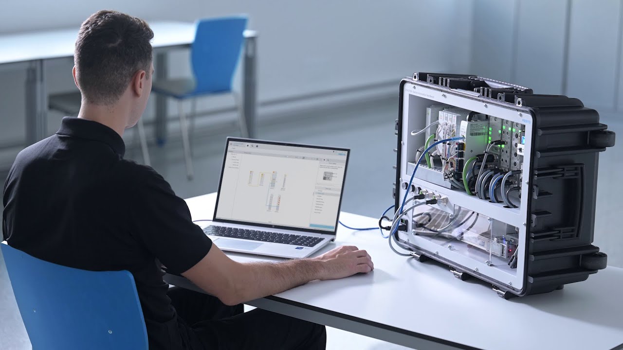 Electric Automation Test Bench From Festo - YouTube