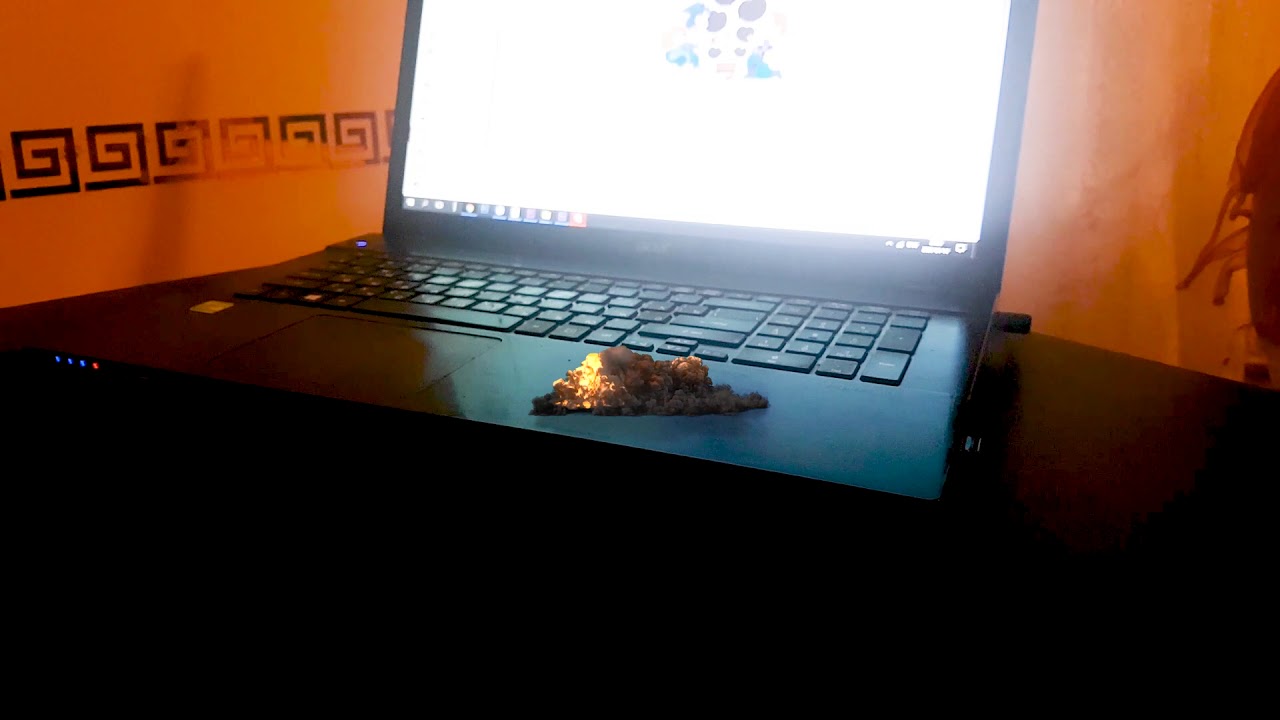 high temperature of computer explosion - YouTube