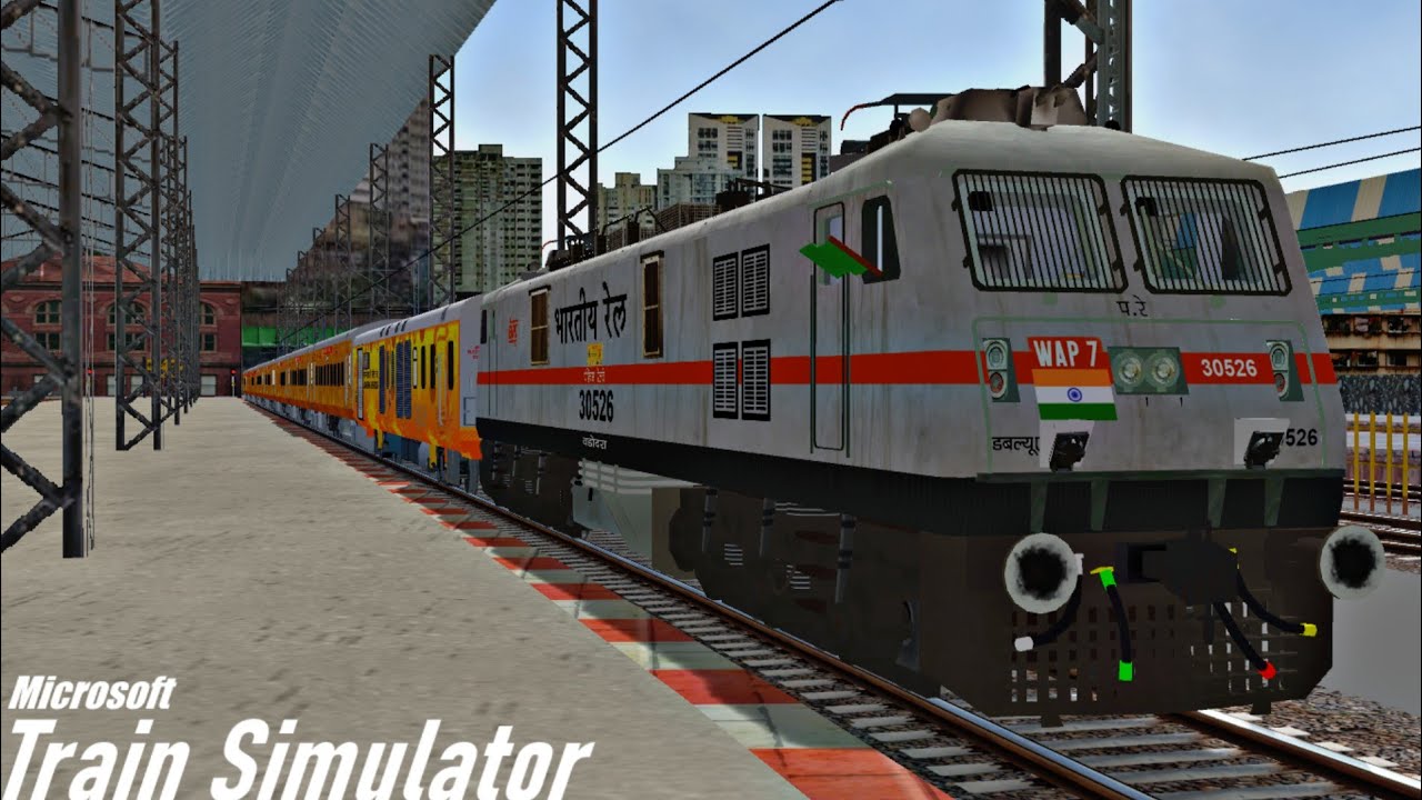 BRC WAP7 COUPLING MUMBAI TEJAS RAJDHANI EXPRESS | TRAIN SIMULATOR ...