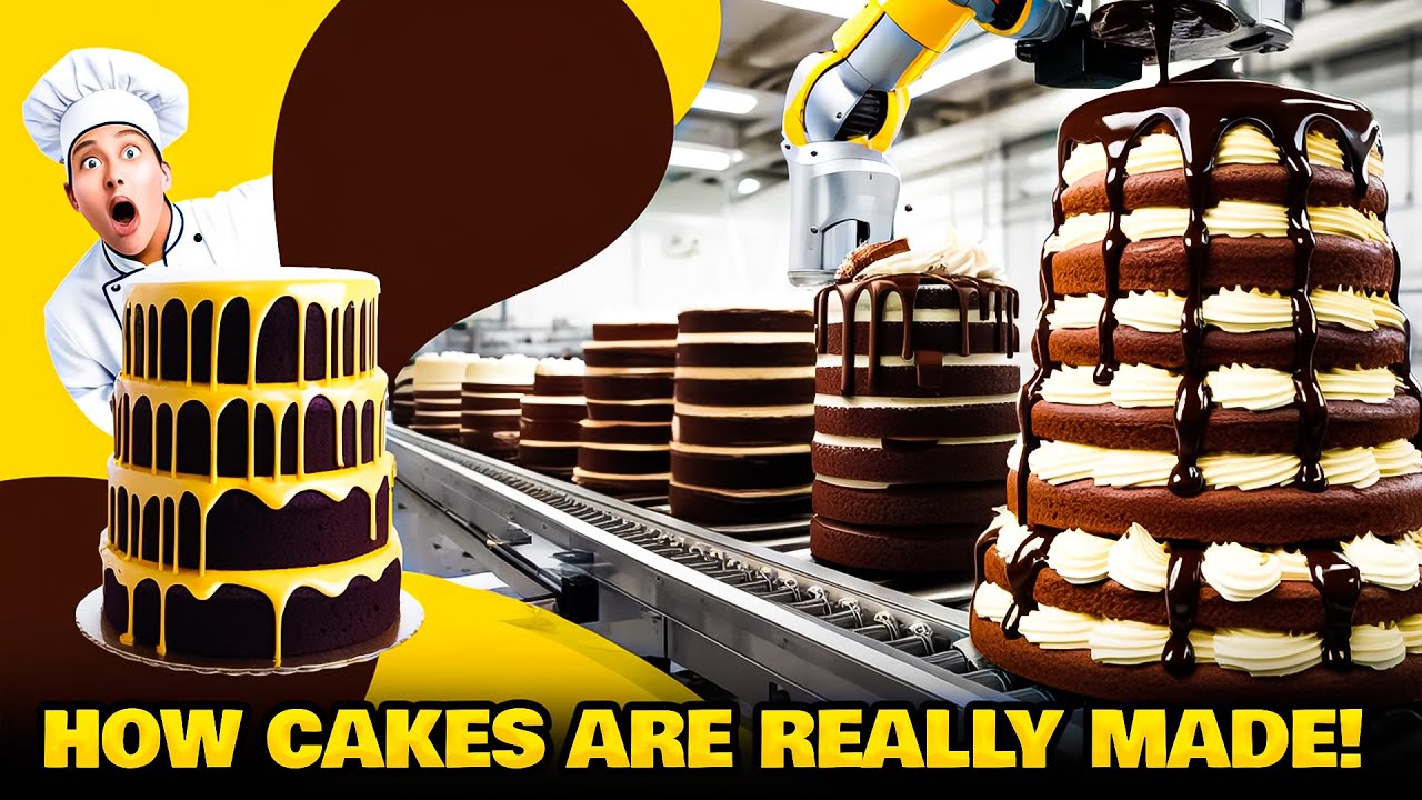 How Millions of Cakes Are Made in a Factory - Automatic Cakes Factory Process #cakesfactory # ...