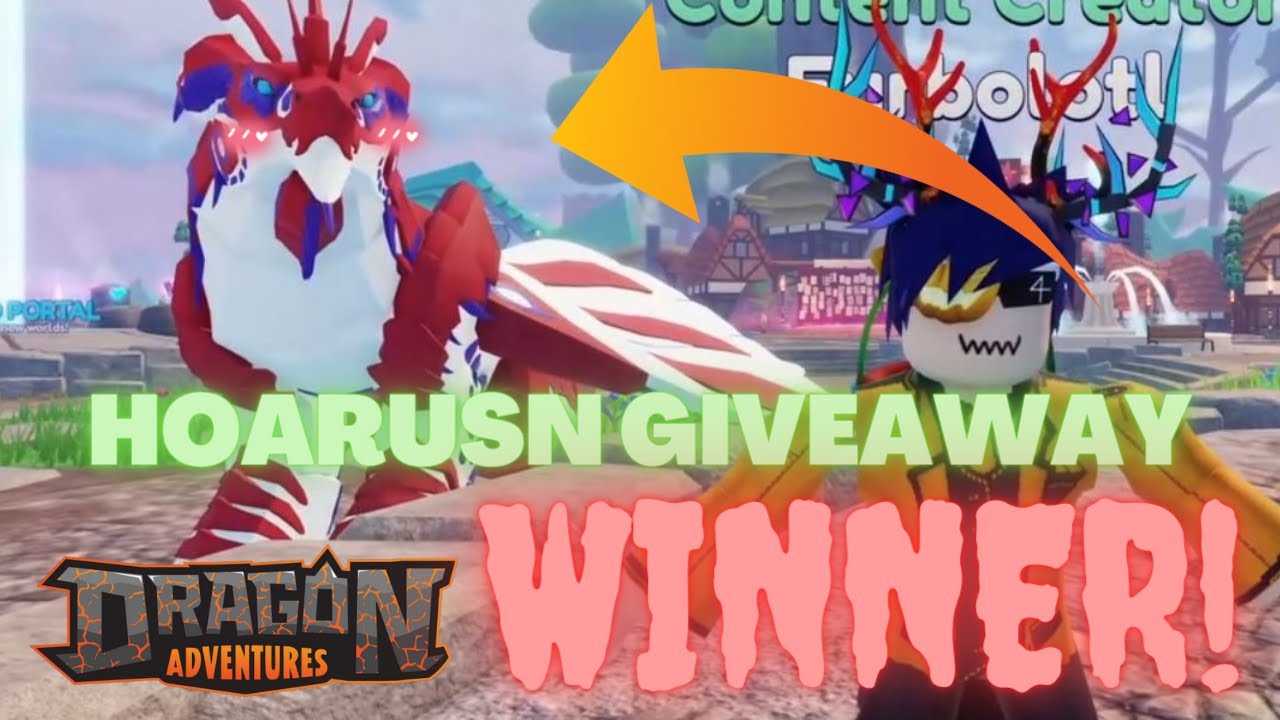 HOARUSN GIVEAWAY WINNER REVEALED!! [Dragon Adventures] - YouTube