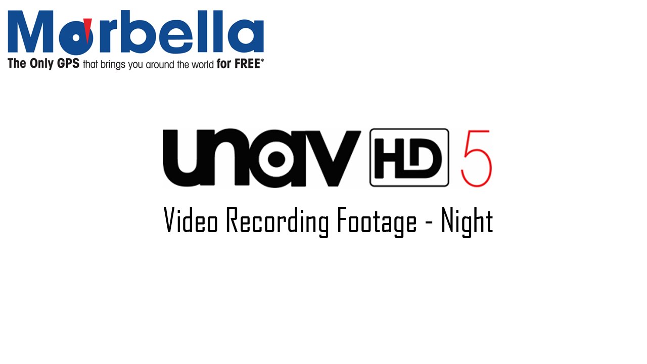 Marbella uNav All-In-One HD DVR Navigator - Video Footage (Night Time ...