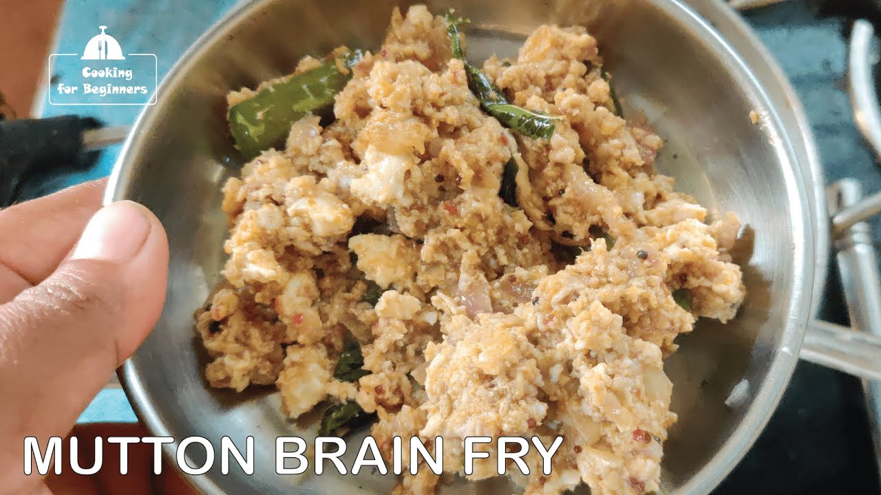 MUTTON BRAIN FRY RECIPE | GOAT BRAIN FRY | AATU MOOLAI FRY - COOKING ...