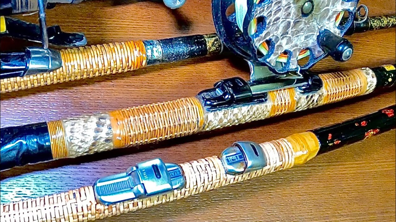 フィッシング ロッド グリップ (籐) / fishing rod grip (rattan) - YouTube
