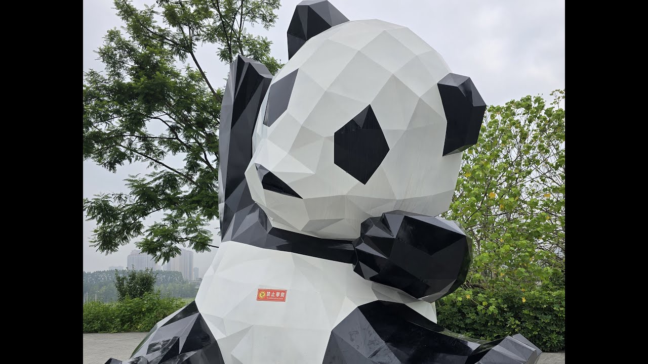 Ride at Panda-land, Chengdu (4K video) - Tianfu Greenway 100km route ...