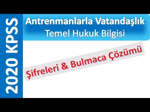 2020 KPSS ANTRENMANLARLA VATANDAŞLIK TEMEL HUKUK BİLGİSİ