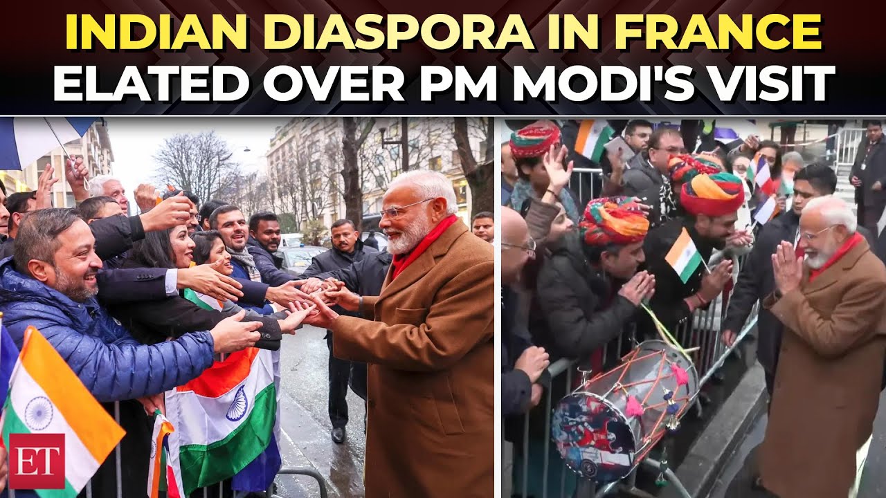 Modi 'Mania' in France: PM Modi receives grand welcome from Indian ...