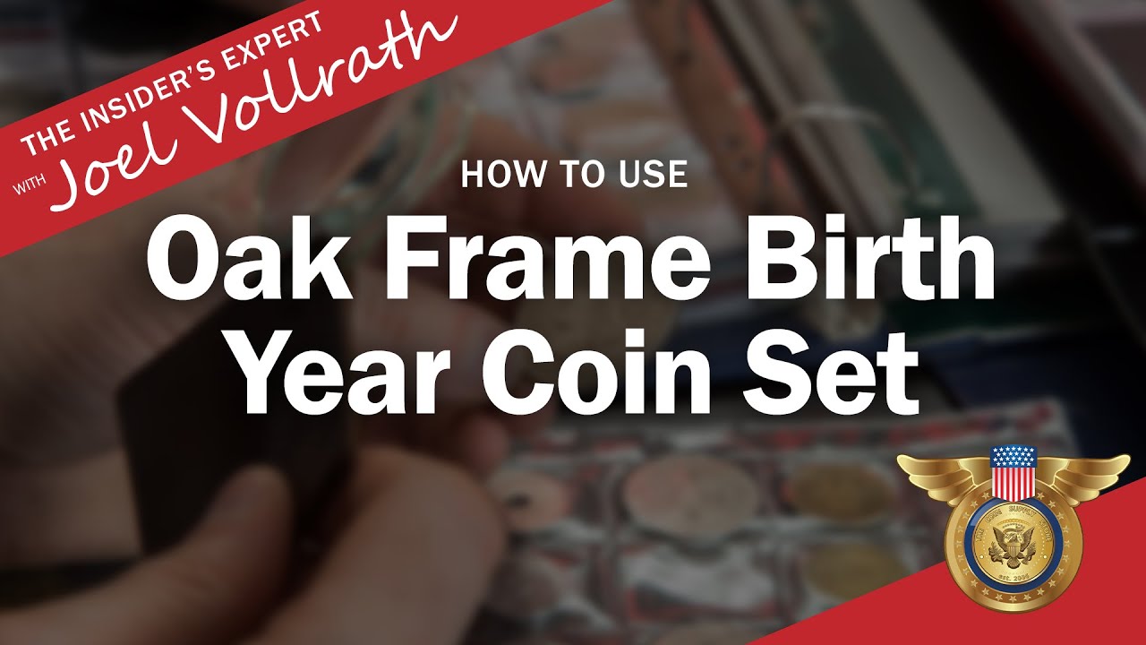 Oak Frame Birth Year Coin Set - YouTube