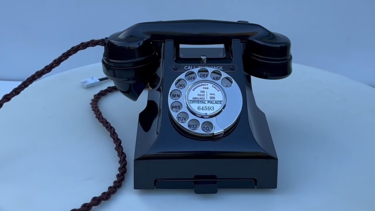 Black GPO 312L with drawer dated 1952 - YouTube