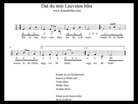 Dat du min Leevsten büst - YouTube