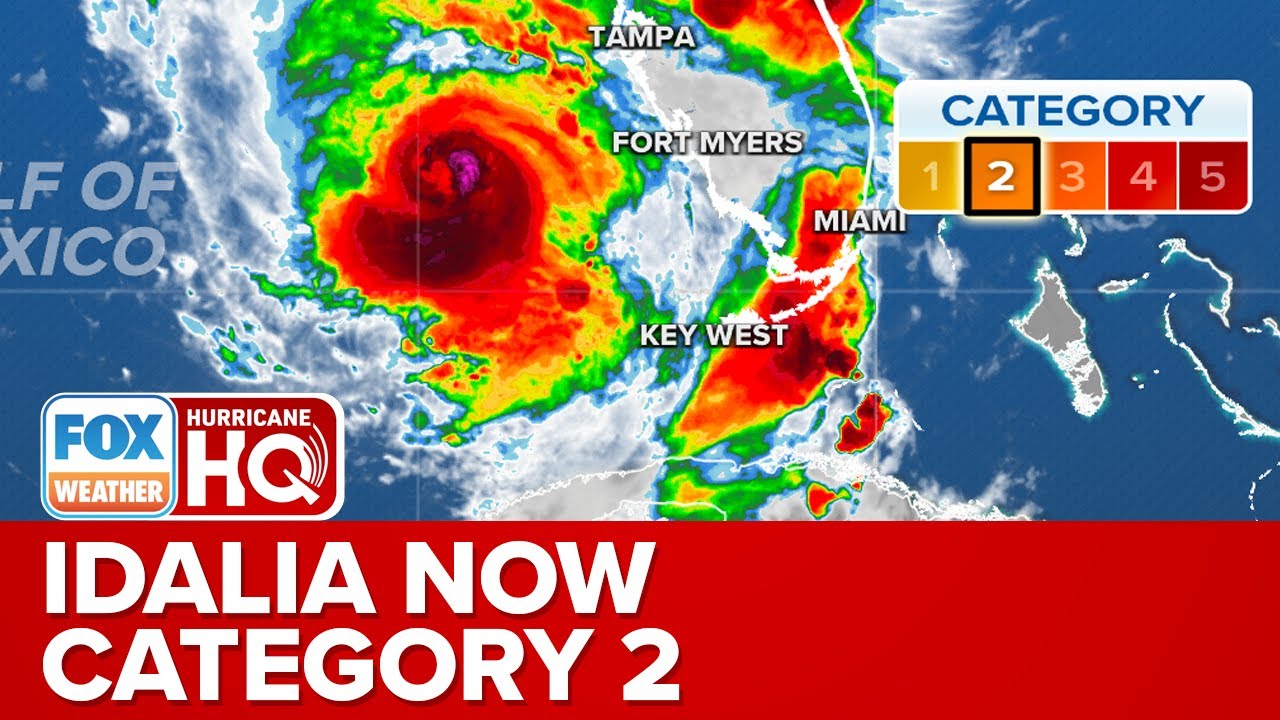 Hurricane Idalia Rapidly Intensifies To A Category 2 Hurricane - YouTube