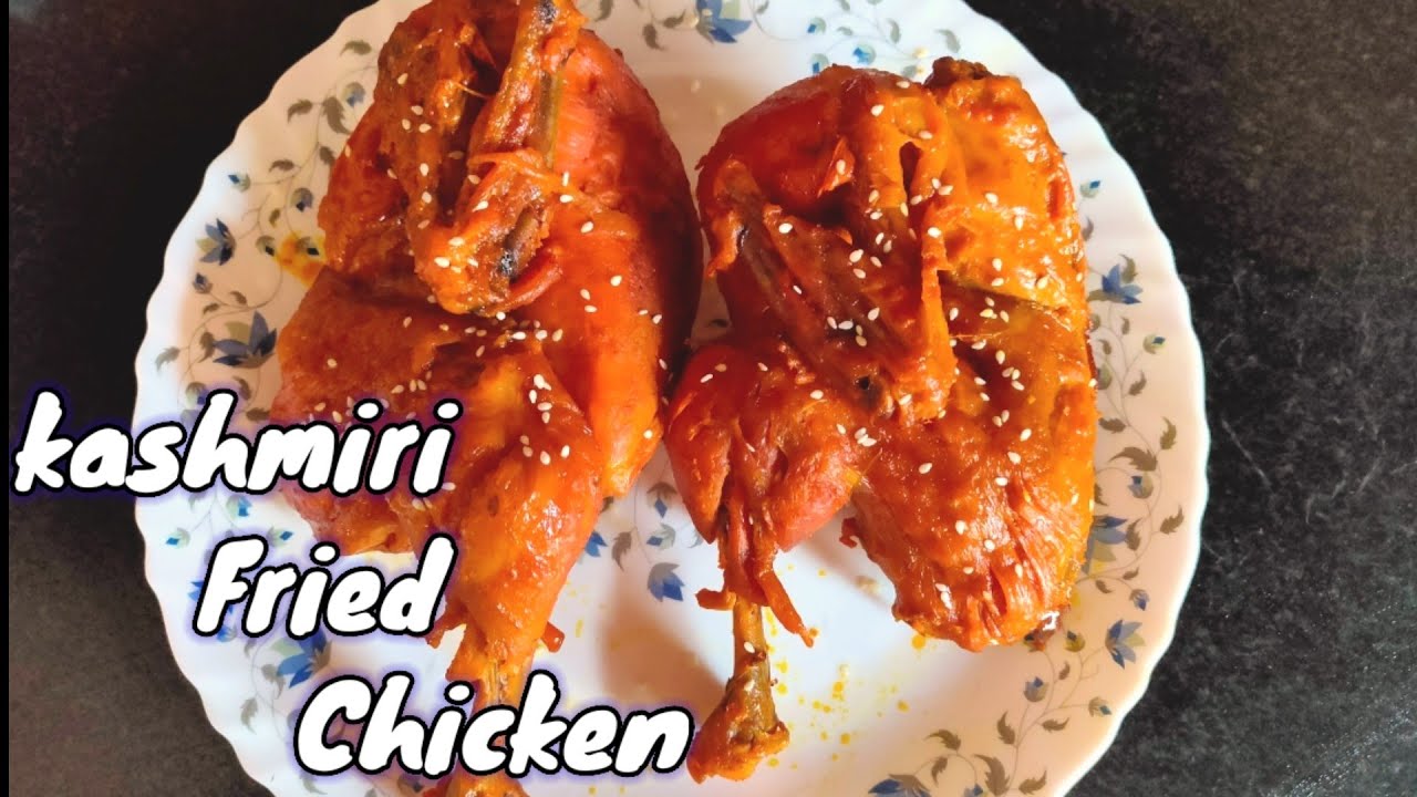 Restaurant style kashmiri Fried chicken || kashmiri wazwan chicken ...