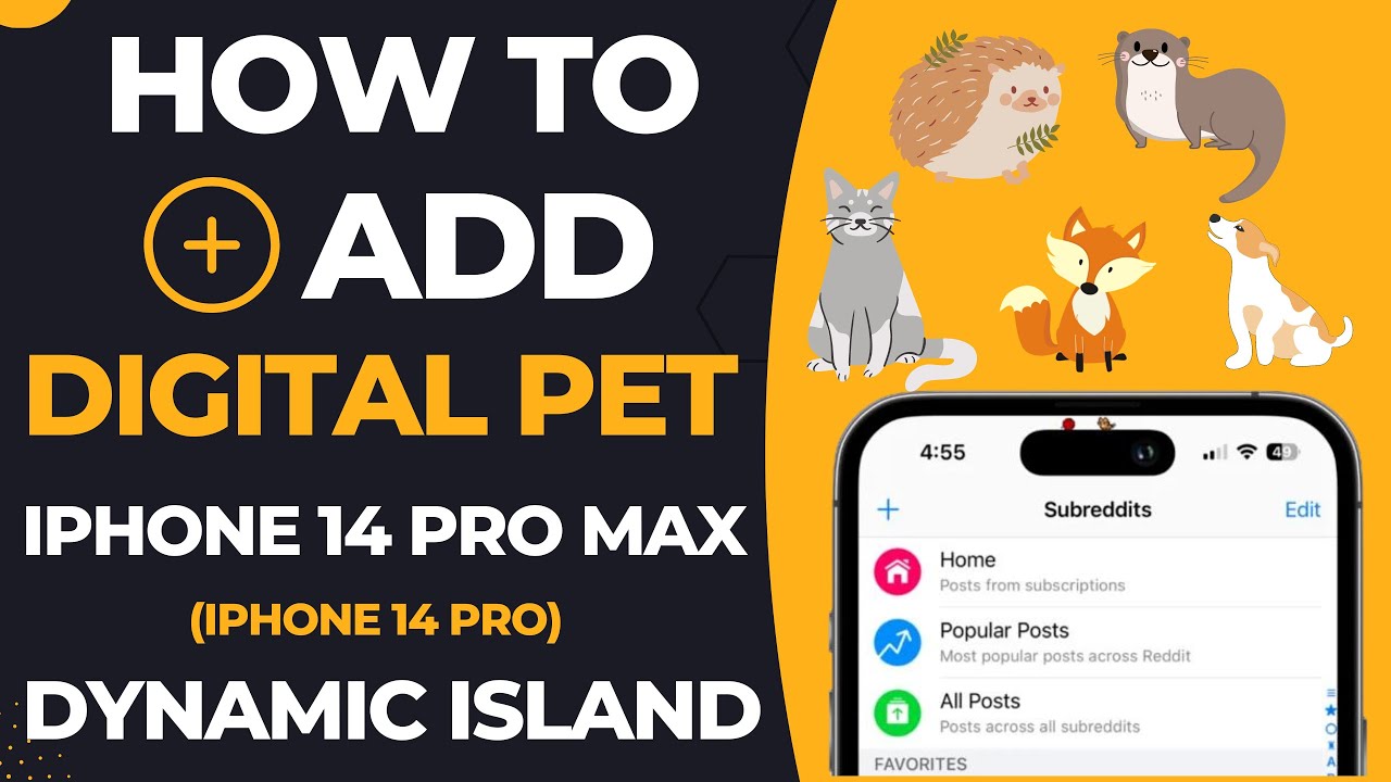 How to Add Digital Pet On iPhone 14 Pro Max Dynamic Island - YouTube
