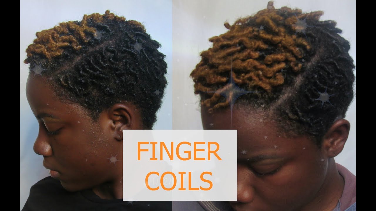 Finger Coils on Tapered Natural Hair - YouTube