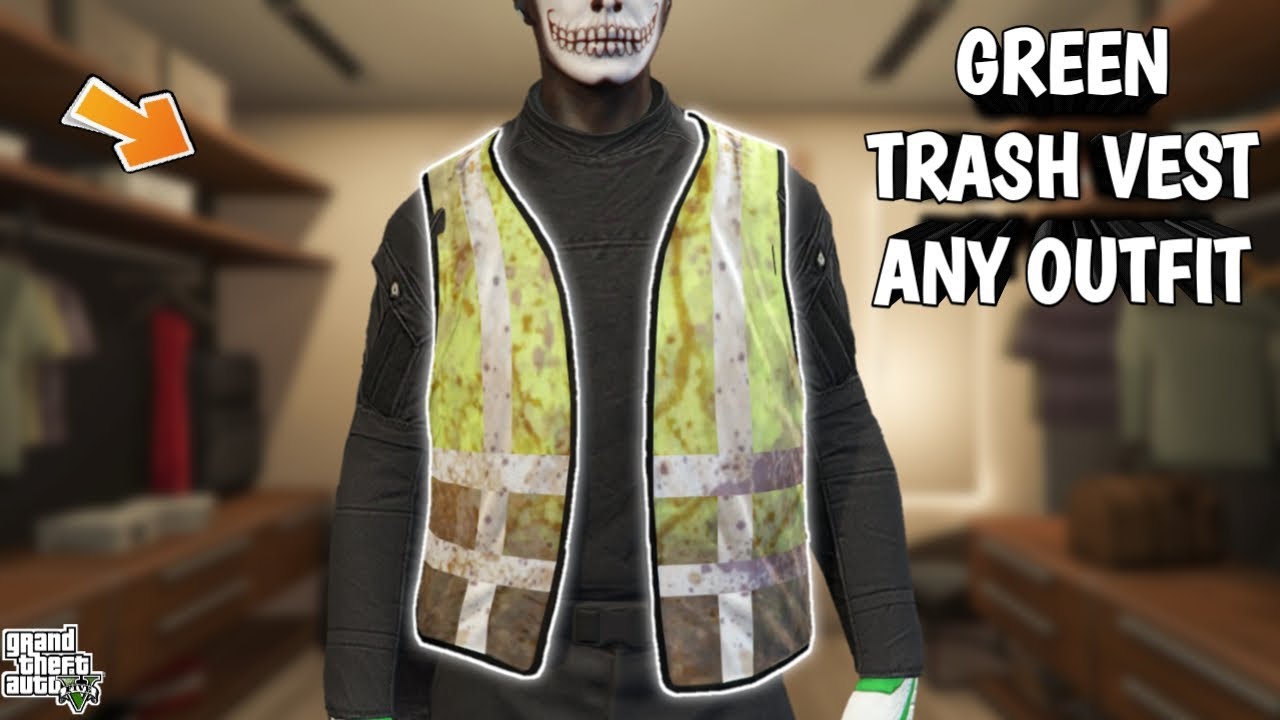 How to get the GREEN TRASH VEST on ANY OUTFIT GLITCH - GTA 5 ONLINE ...