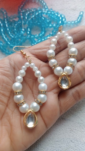 Pearl earrings making at home💞💞🔥 #craftaditi#shorts#creative zainaz # ...