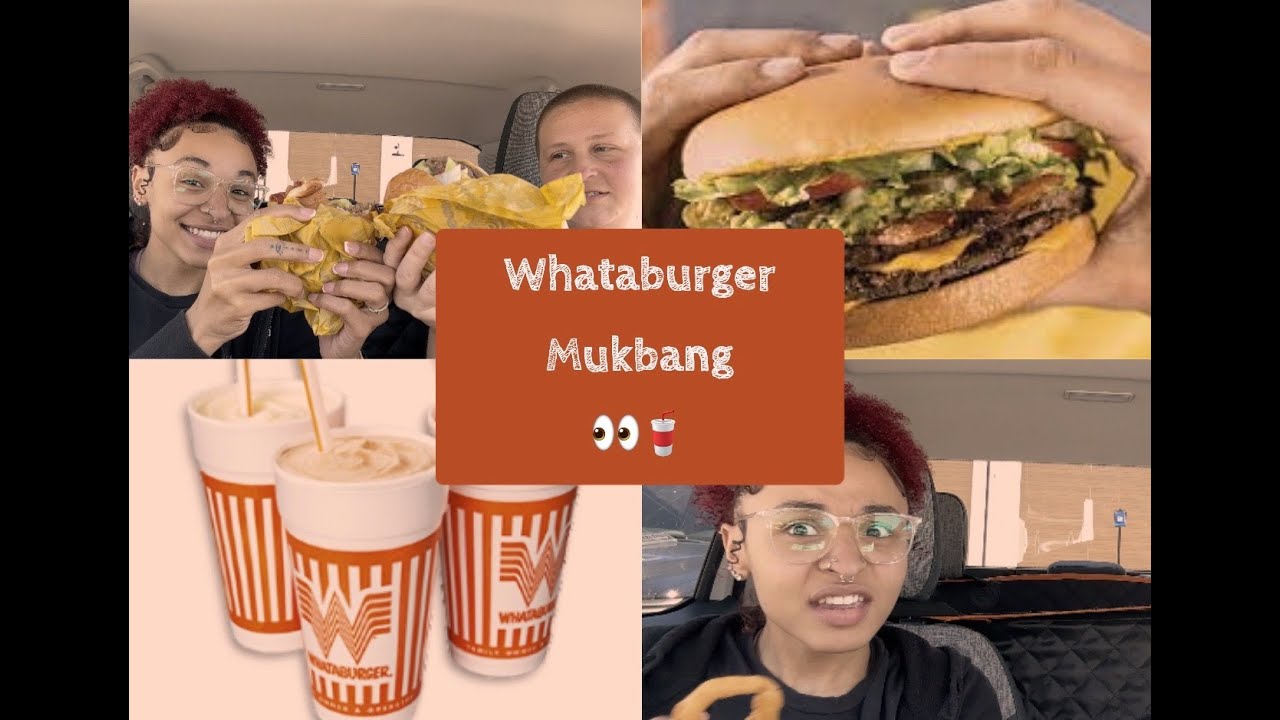 WHATABURGER MUKBANG 🍔 I Strawberry Malt🥤 I There's Finally One in Ga 😫 ...