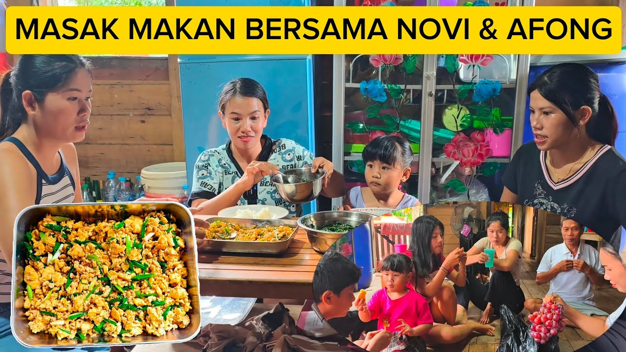 PULANG KAMPUNG HALAMAN DAN MASAK TELUR ORAK ARiK & TUMIS DAUN SINGKONG ...