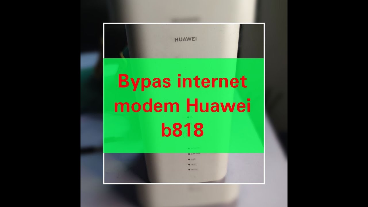 Cara Nak mod modem Huawei b818 - YouTube