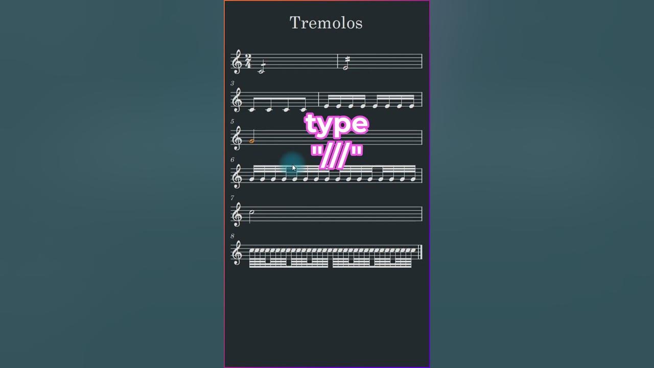 Inputting tremolos (easy) #dorico #music - YouTube