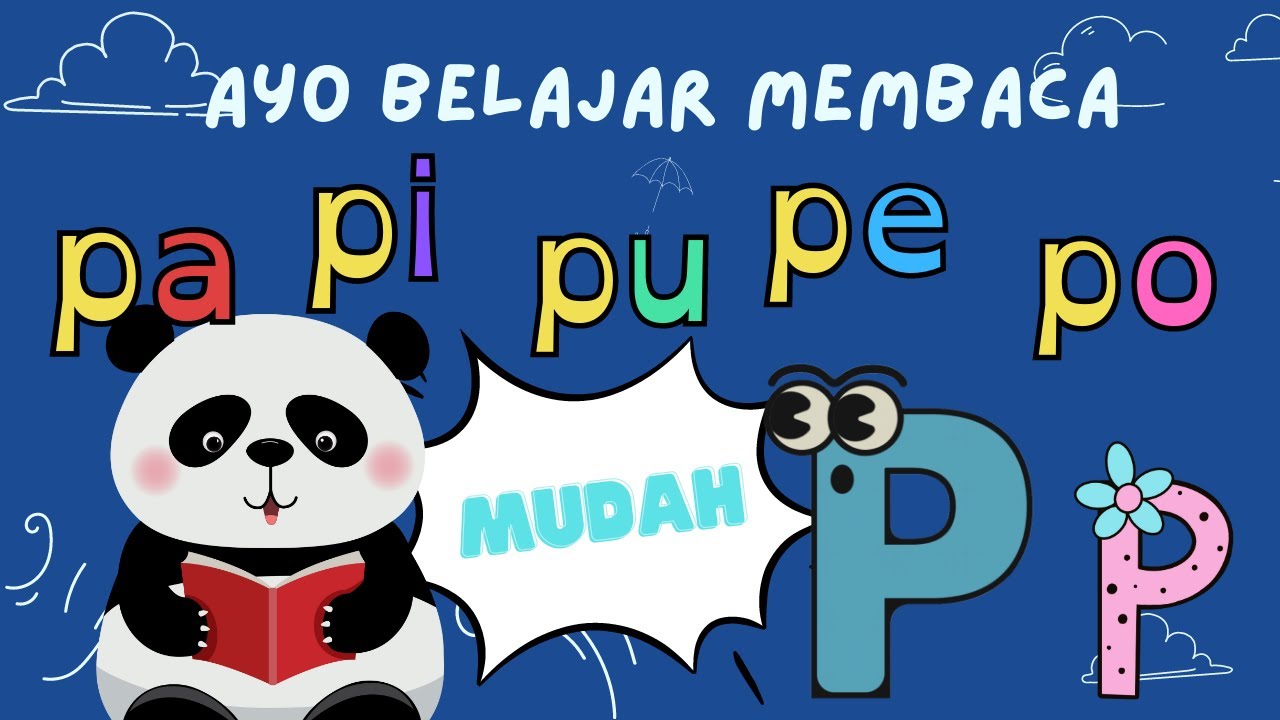 Belajar membaca pa pi pu pe po tanpa mengeja | belajar suku kata ...