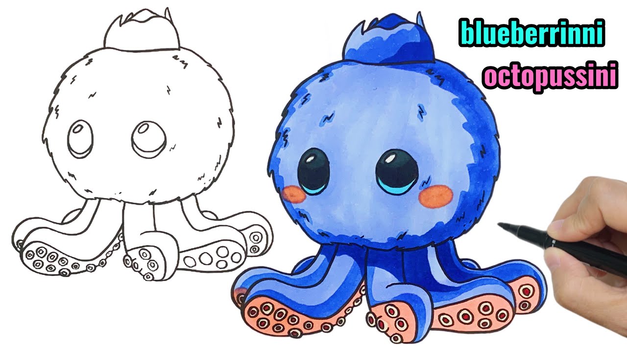 How to Draw Blueberrinni Octopussini from Italian Brainrot Step by Step ...