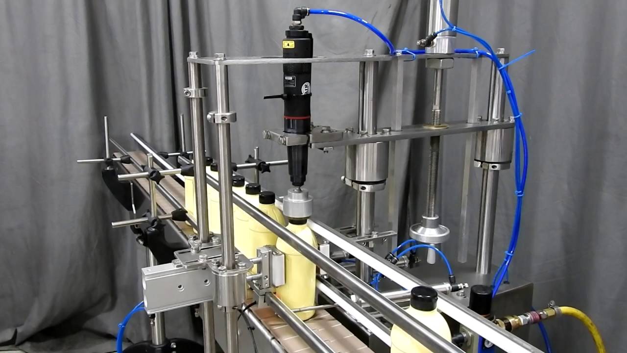 Automatic Single Head Cap Tightener AS CS16 - YouTube