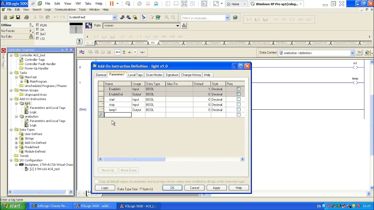 How to use add-on instruction in rslogix 5000 - YouTube